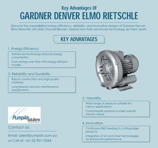 Key Advantages of Gardner Denver Elmo Rietschle | PDF