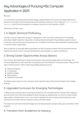 Key Advantages of Pursuing MSc Computer Application in 2025.pdf