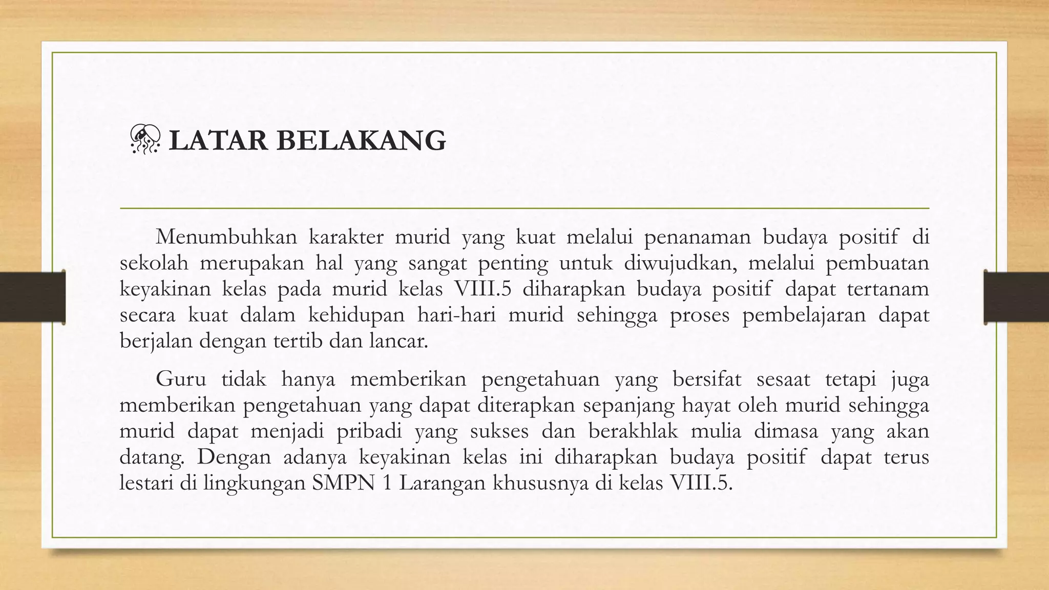 KEYAKINAN KELAS | PPTX