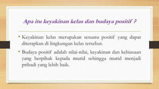KEYAKINAN KELAS | PPTX
