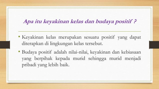 KEYAKINAN KELAS | PPTX