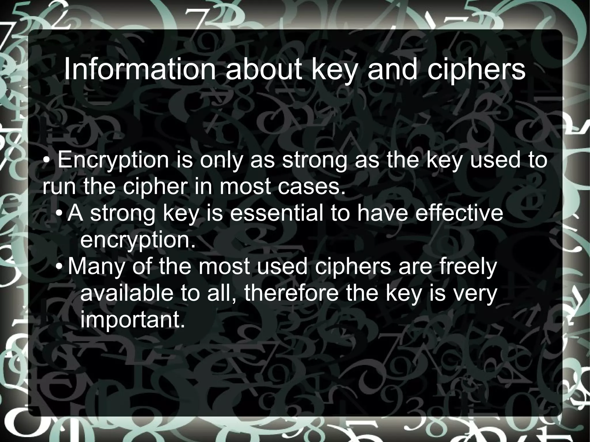 Key and cipher overview | PPT