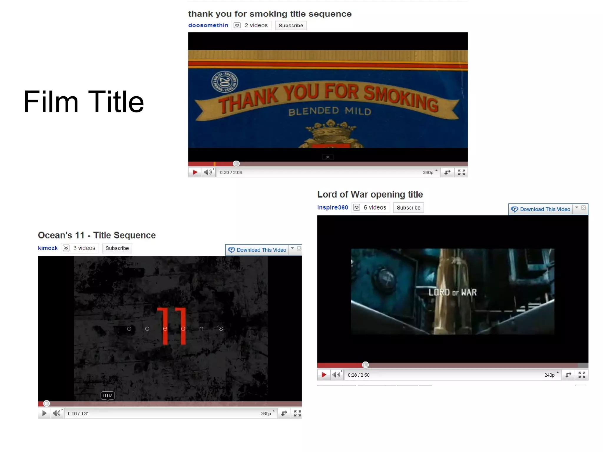 Key and conventions of opening title sequence | PPT