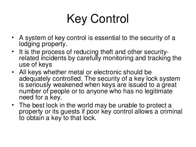 Key and key control PPT
