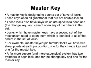 Key and key control | PPT