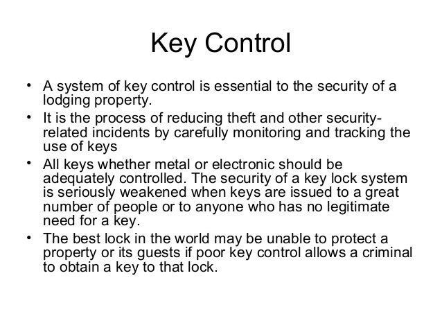 Key and key control