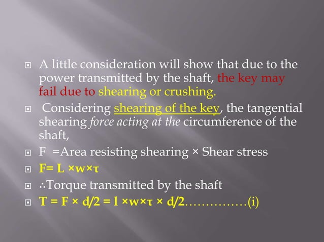 Key and splines | PDF