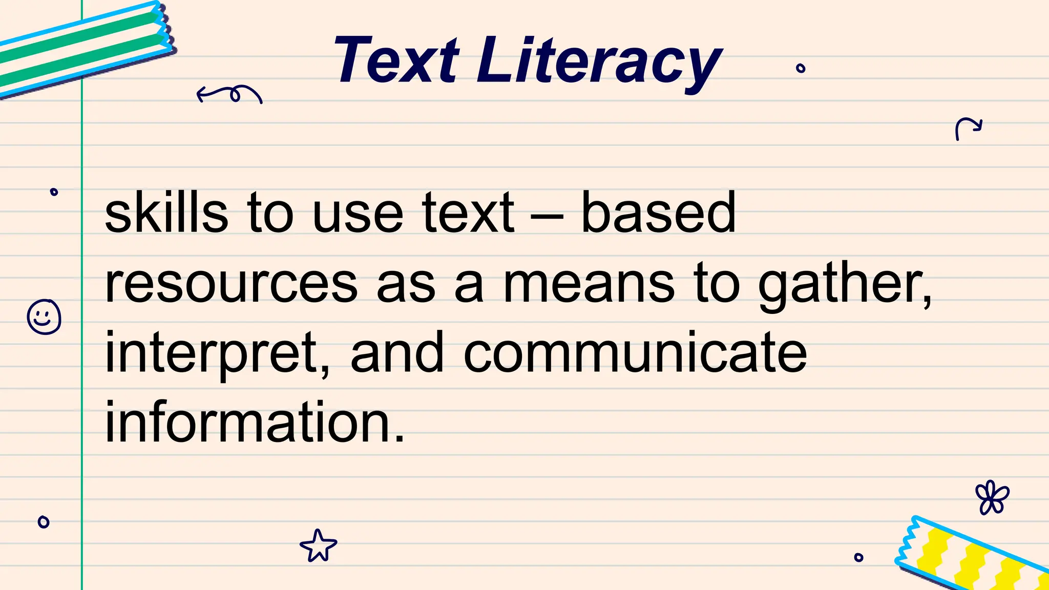 KEY AREAS OF LITERACY for HEI Students.pptx | Education