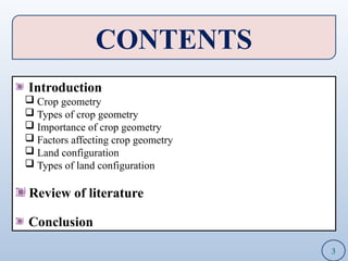 crop geometry and production configuration | PPTX