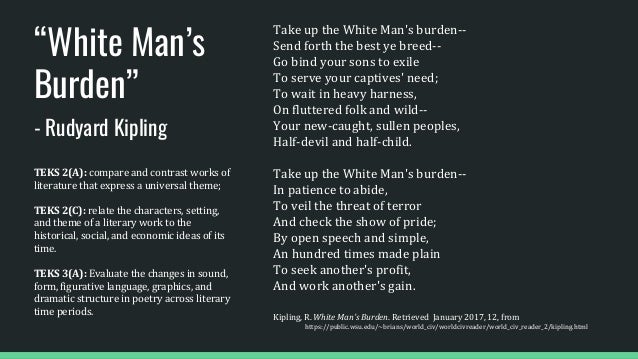 😍 Kipling poem white mans burden. The White Man's Burden: Meaning ...
