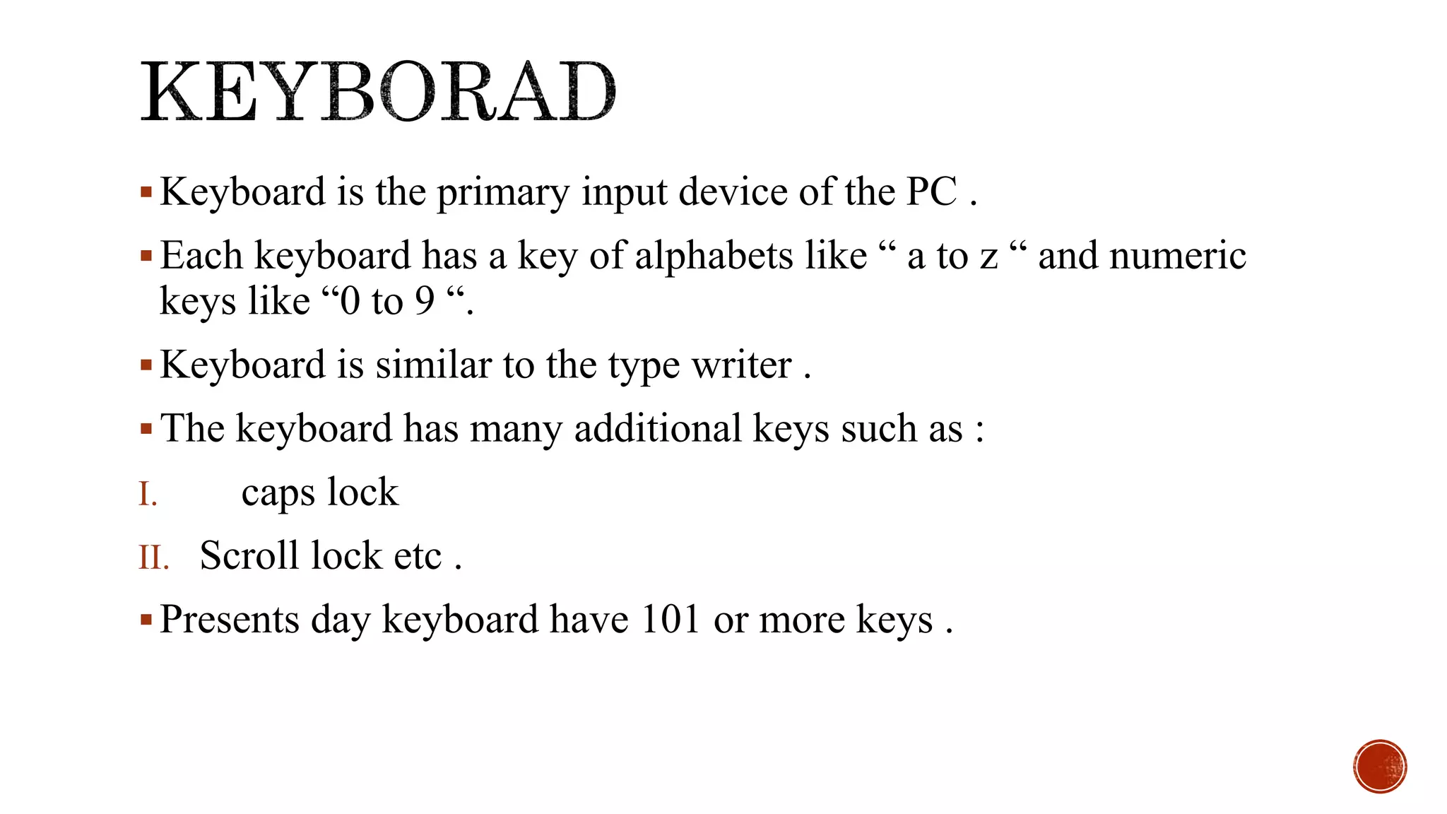 Keyboard & mouse | PPT