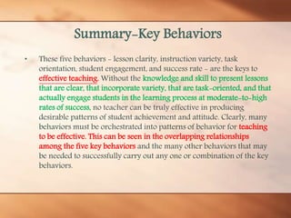 Key behaviors students success rates amina qatan | PPTX
