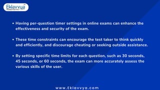 6 Key Benefits of Implementing Per-Question Timer in Online Exams | PPT