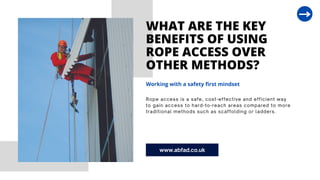 The key benefits of rope access over other methods | PPT