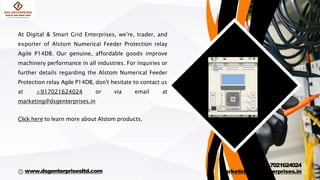 Key Benefits of the Alstom Numerical Feeder Protection relay Agile ...