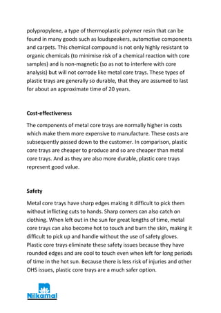 Key benifits of plastic trays | PDF