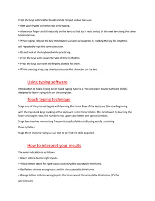 DATA ENTRY AND KEYBOARDING SKILLS NOTES. | PDF
