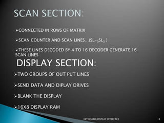 Key board interface | PPTX | Computer Peripherals | Computing
