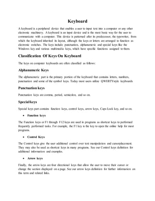 Computer keyboardKeyboard | DOCX