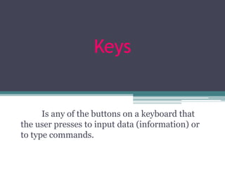 Keyboard | PPTX | Computer Peripherals | Computing