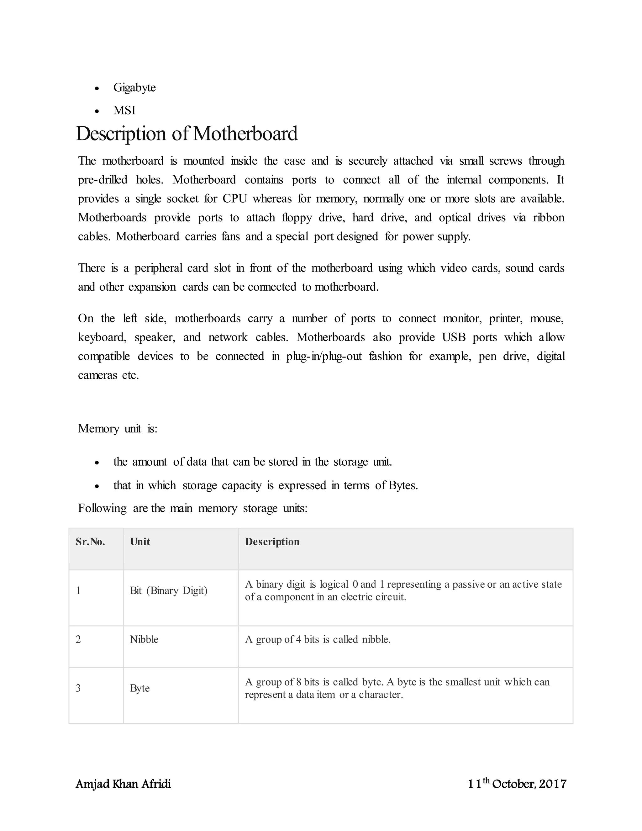 External Devices of computer | DOCX