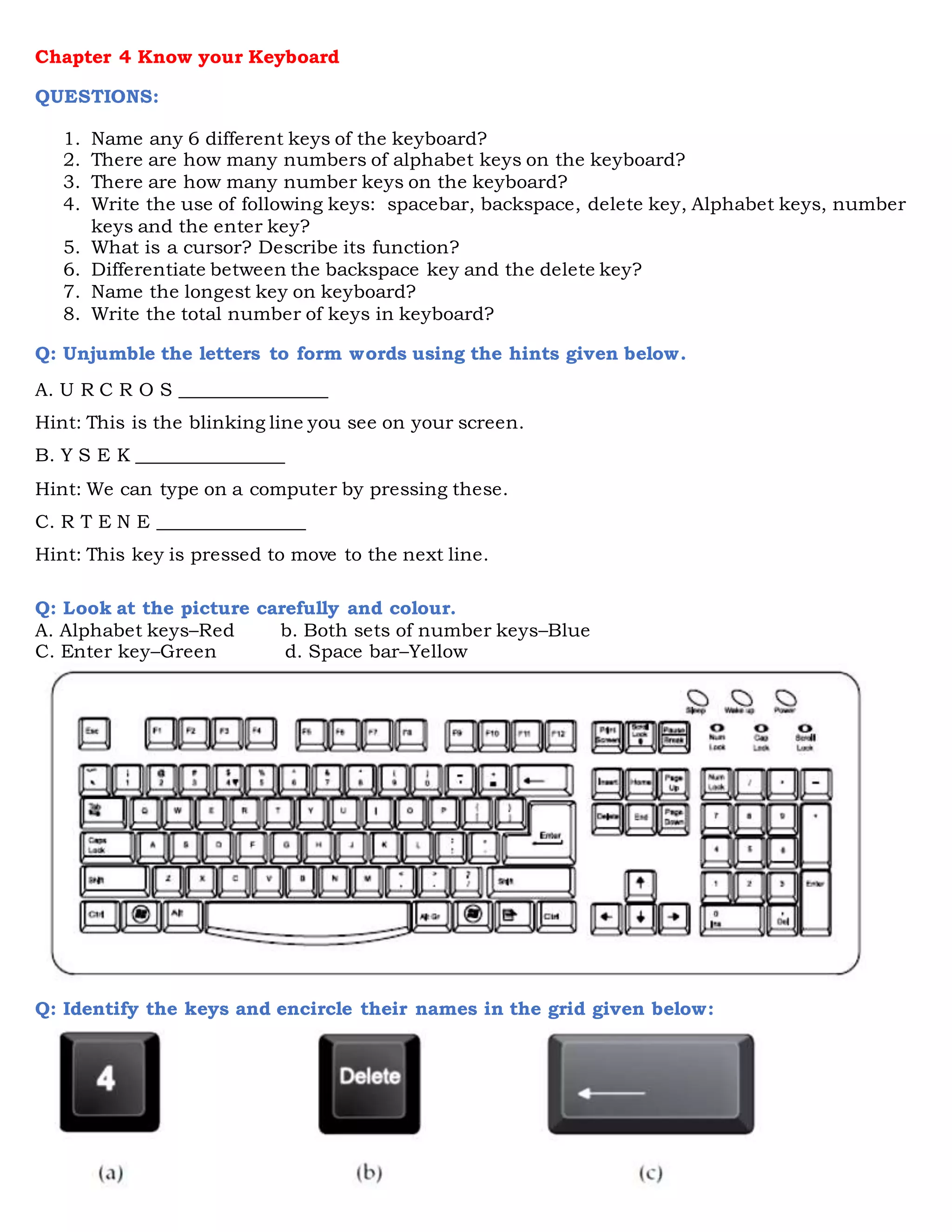 KNOW YOUR KEYBOARD | DOCX | Internet for Beginners | Internet