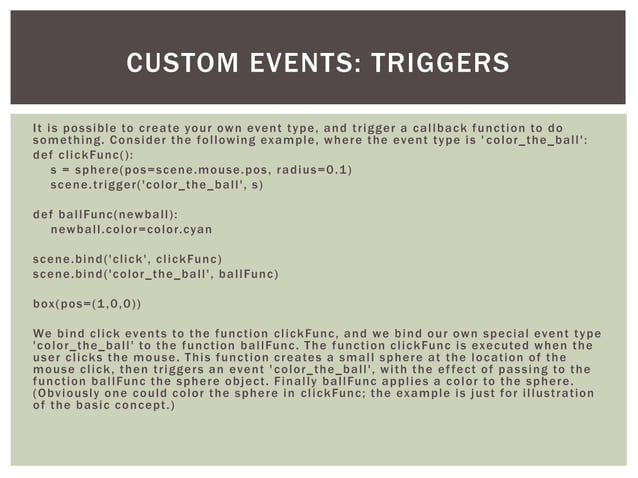 Keyboard and mouse events in python | PPT