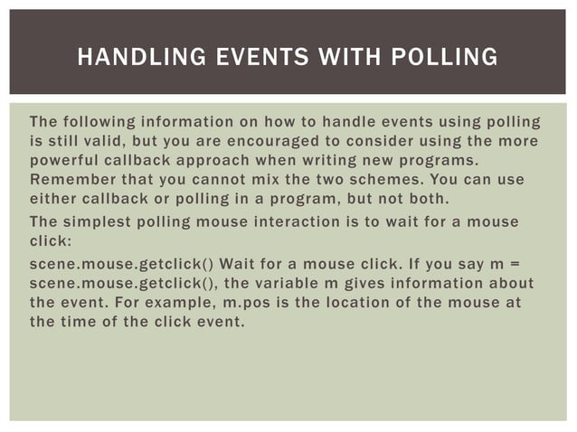 Keyboard and mouse events in python | PPT