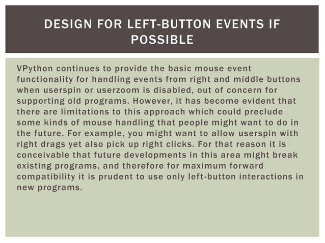 Keyboard and mouse events in python | PPT