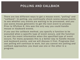 Keyboard and mouse events in python | PPT