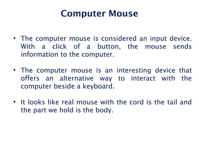 Keyboard & Mouse basics | PPT | Operating Systems | Computer Software ...