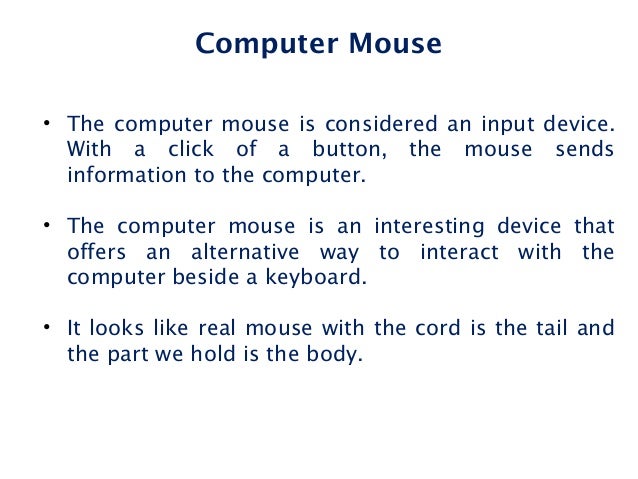 Keyboard & Mouse basics