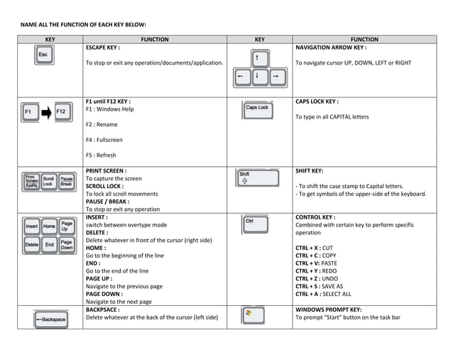 KEYBOARD BASICS CONCEPT | DOCX | Computer Peripherals | Computing