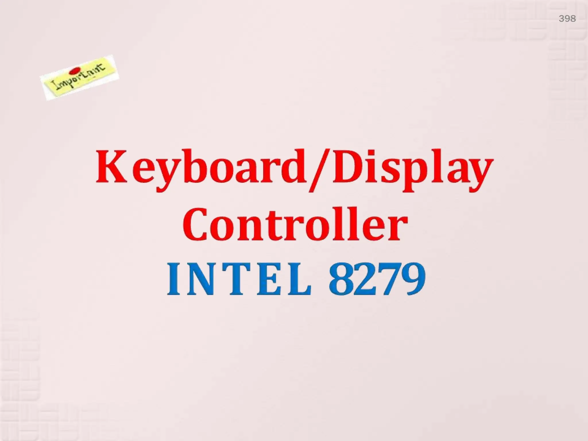 KEYBOARD/DISPLAY CONTROLLER INTEL 8279.pptx | Operating Systems | Computer Software and Applications