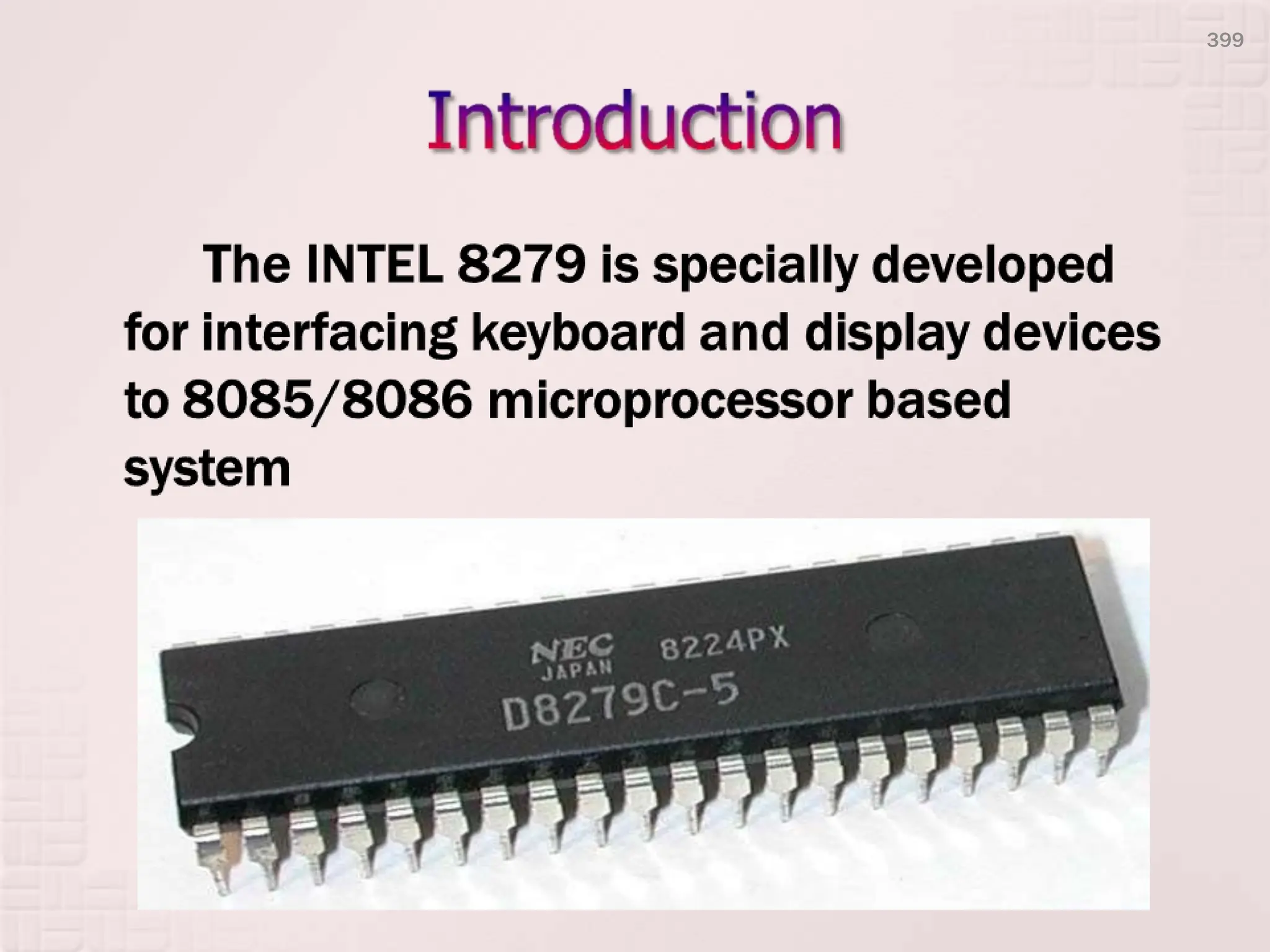 Keyboard Display Controller Intel 8279 Pptx