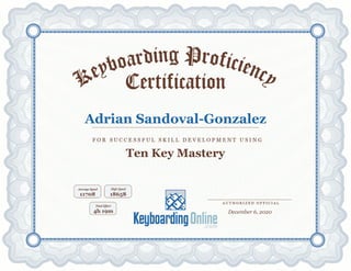 Keyboarding Certificate | PPT