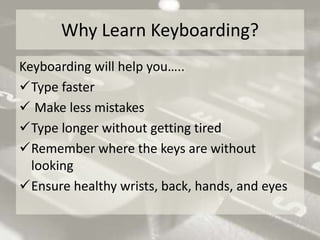 Introduction to Keyboarding | Alex Noudelman | PPTX