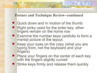 Keyboarding numeric keypad | PPT