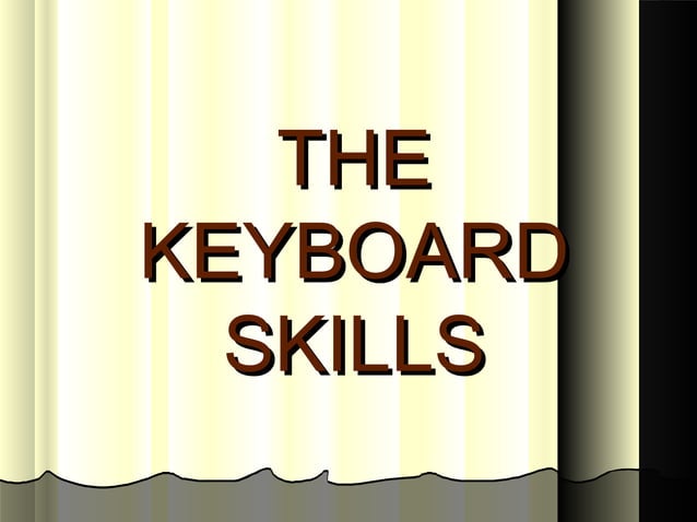 Keyboarding skills | PPT | Computer Peripherals | Computing