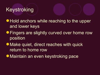Keyboarding Technique PowerPoint | PPS
