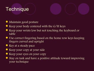 Keyboarding Technique PowerPoint | PPS