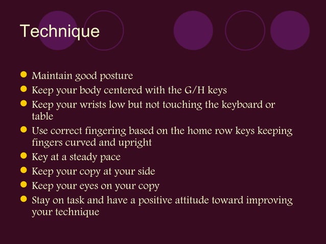 Keyboarding Technique PowerPoint | PPS
