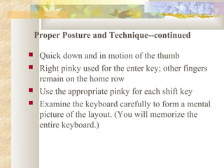 Keyboarding techniques (1) | PPT