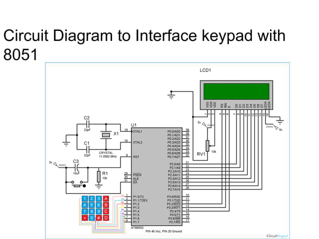 Key board interfacing with 8051 | PPTX
