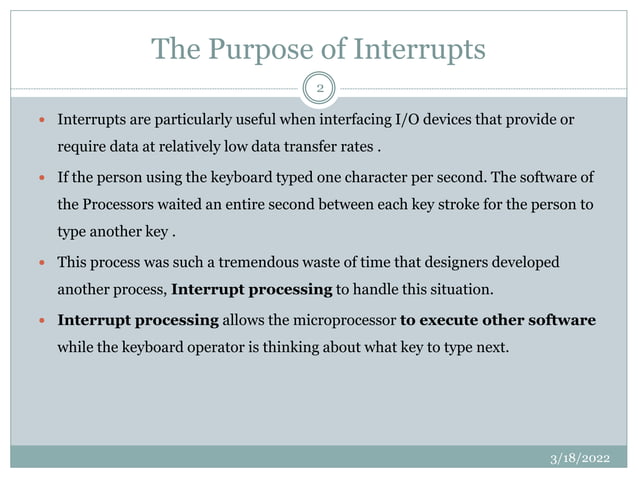 Keyboard interrupt | PPTX | Operating Systems | Computer Software and ...