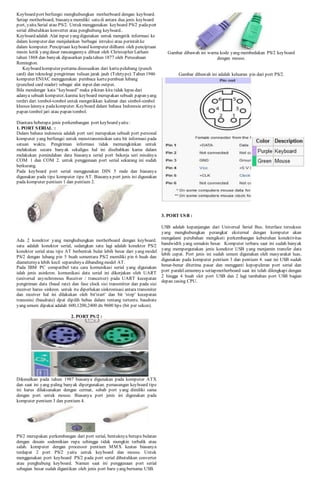 Keyboard port berfungsi menghubungkan motherboard dengan keyboard | PDF