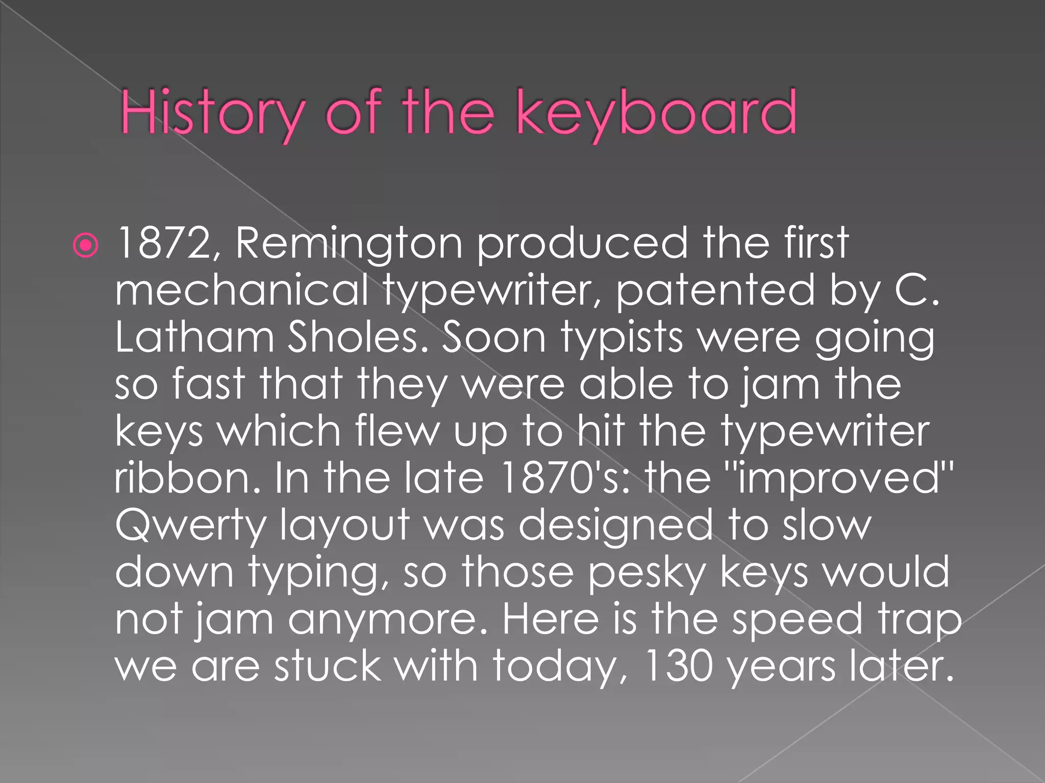 History of keyboards | PPTX