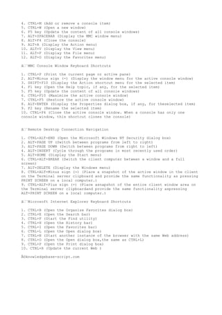 Keyboardshortcuts | PDF