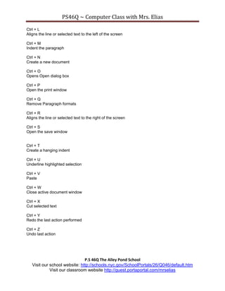 Keyboard shortcuts a z | PDF