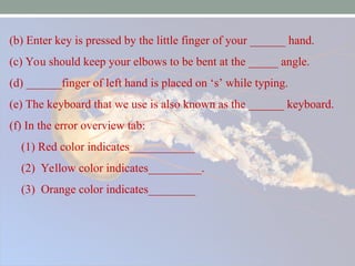 Keyboard Skills: types of typing Skills for students | PPT